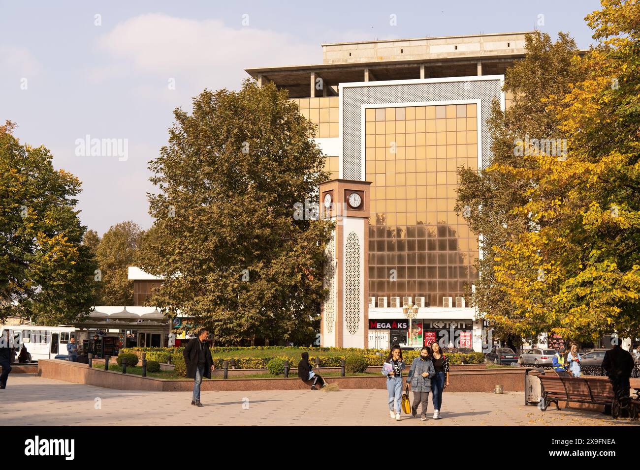 Ganja city, Azerbaijan, 10.16.2021. Beautiful parks and city streets ...