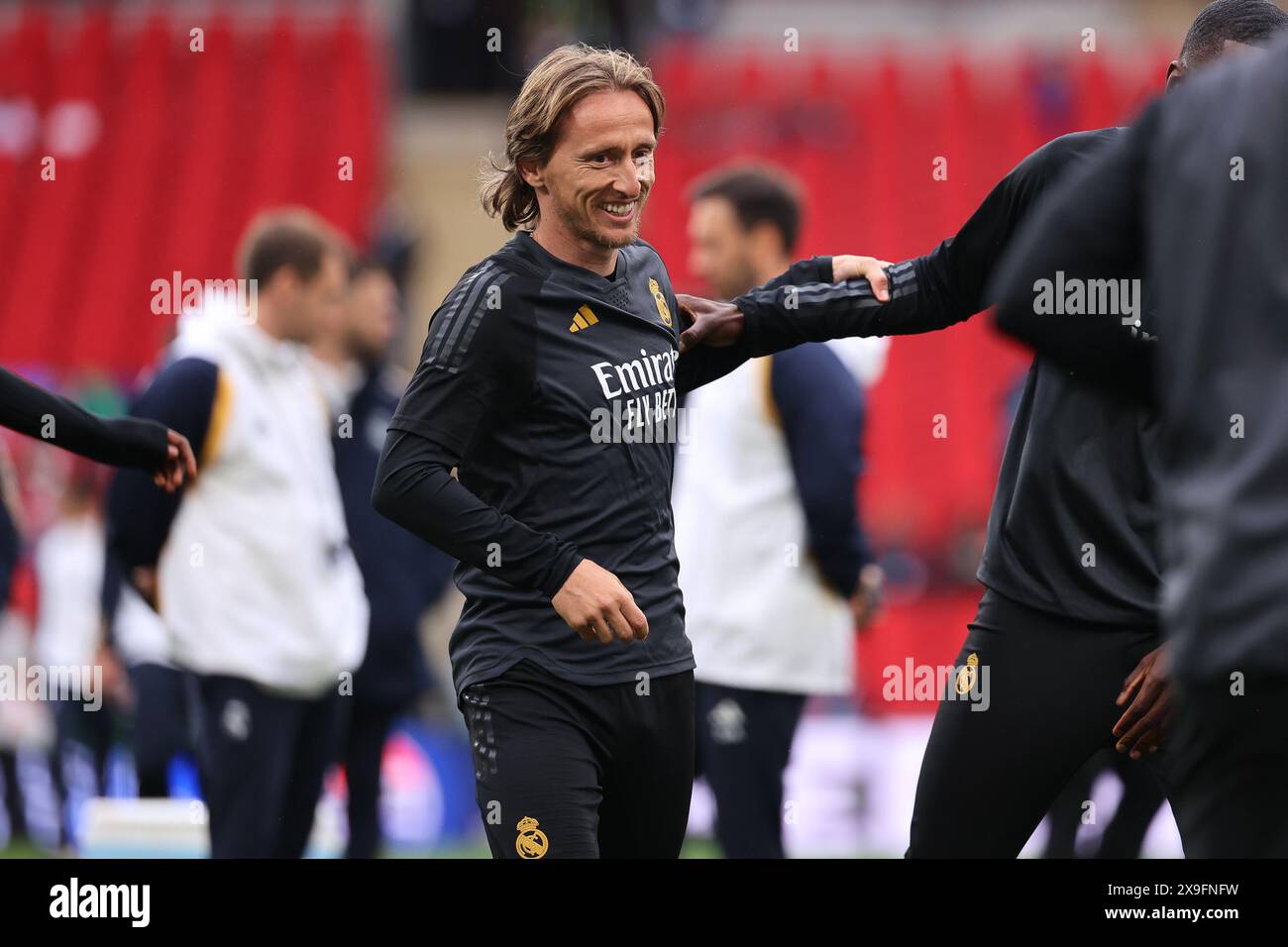 Luka Modric during an open training session on the day before the UEFA ...