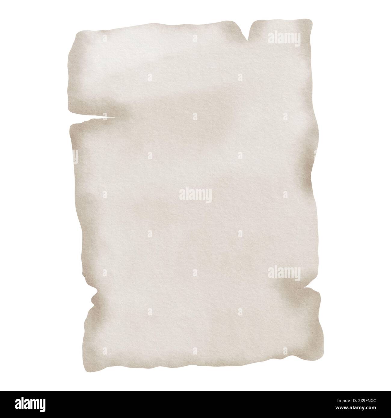 Watercolor ancient page of Paper. Hand drawn illustration of parchment ...