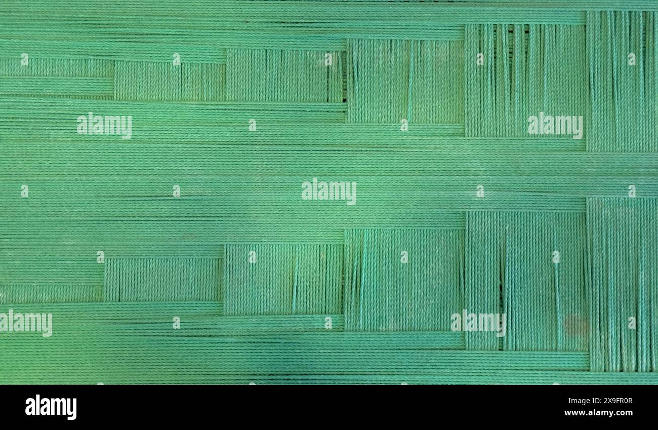 Green thread cloth material texture background close up view Stock ...