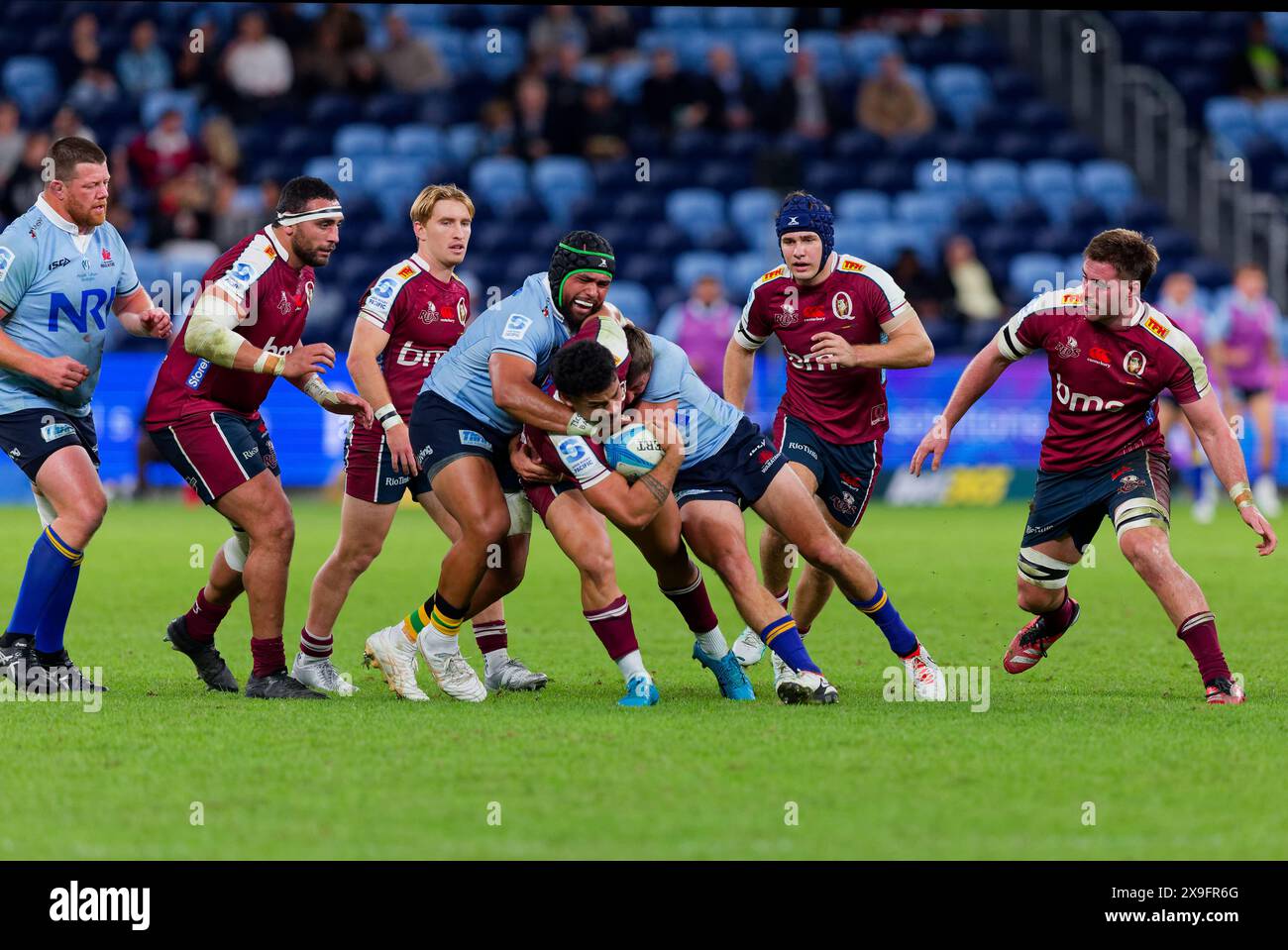 Sydney, Australia. 31st May, 2024. Hunter Paisami of the Reds is ...