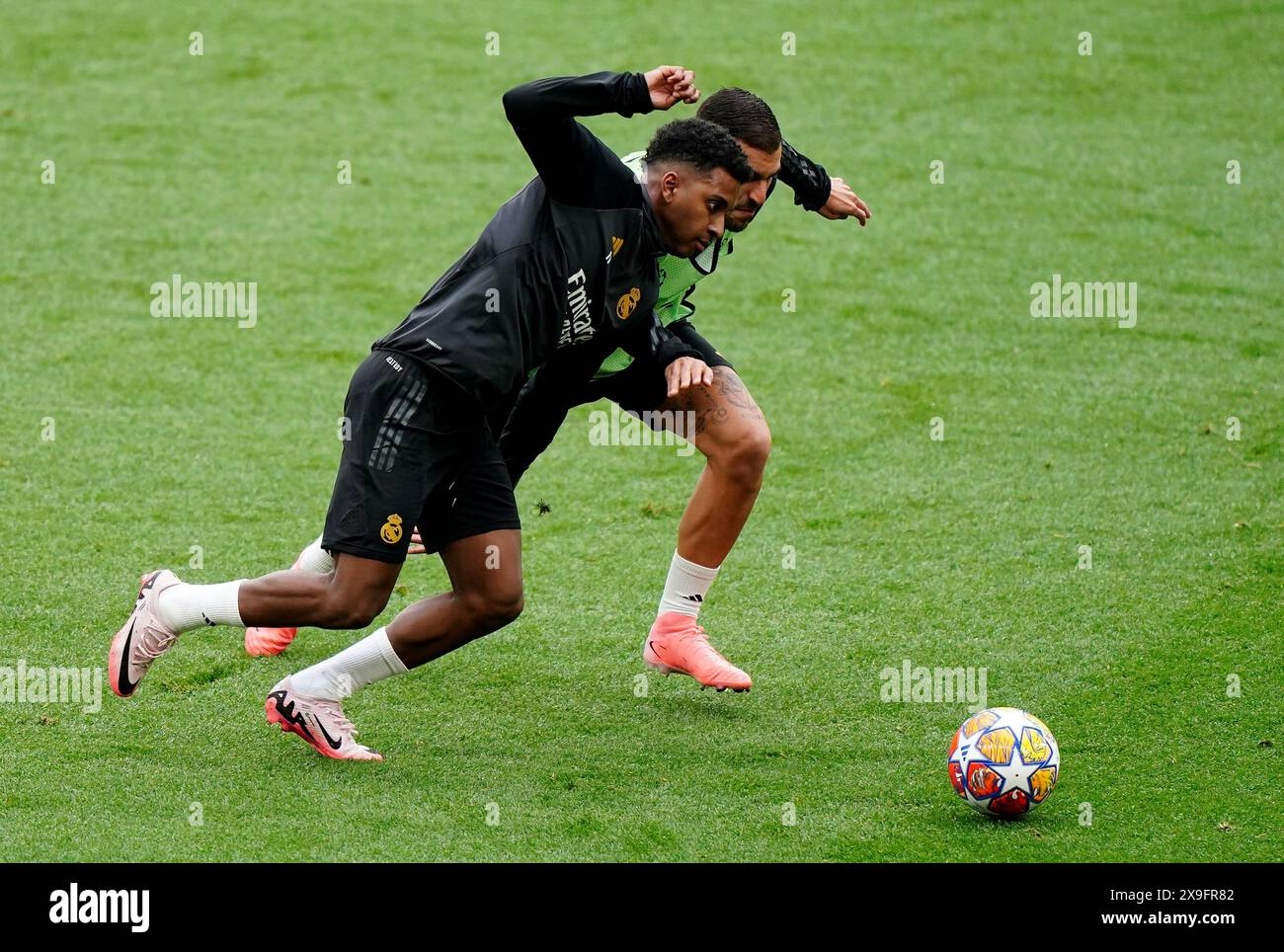 Real Madrid's Rodrygo Silva during a training session at Wembley ...