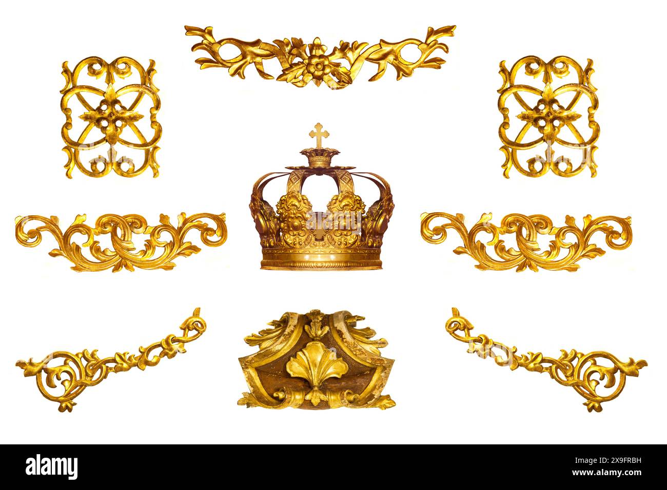 Isolated Golden Detail On A White Background Stock Photo Alamy isolated-golden-detail-on-a-white-background-stock-photo-alamy