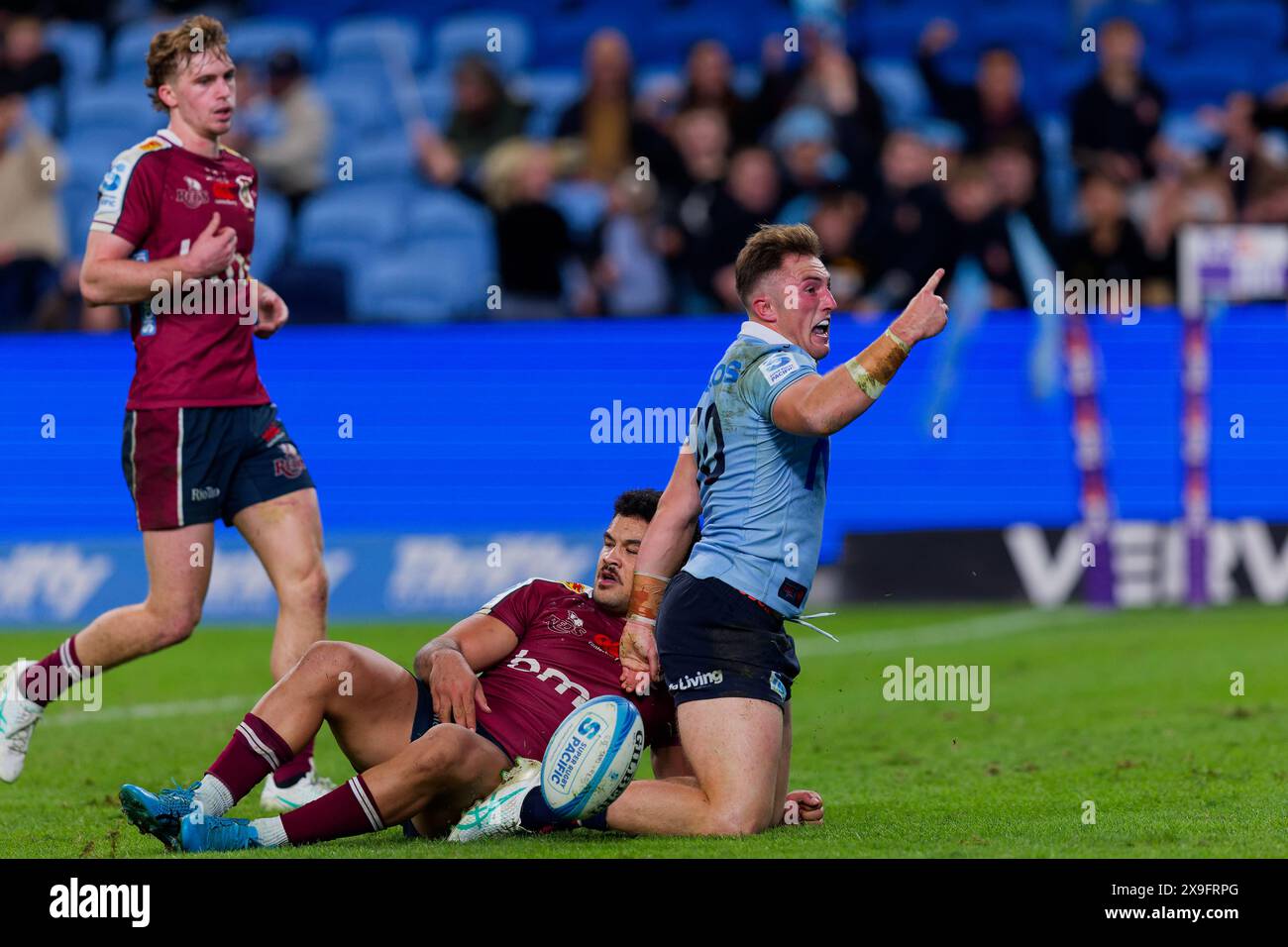 Sydney, Australia. 31st May, 2024. Jack Bowen of the Waratahs ...
