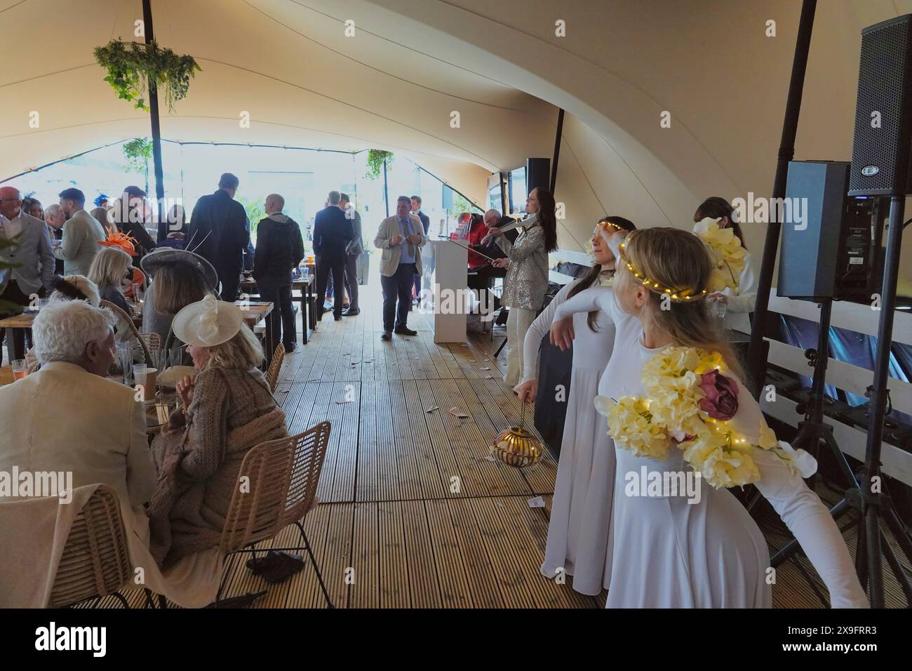 Epsom, Surrey, UK. 31st May, 2024. Atmosphere and social scenes prior ...