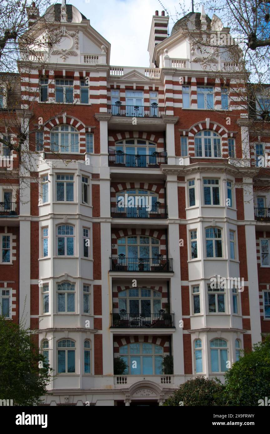 Apartment block of mansion flats, Maida Vale, London Stock Photo - Alamy