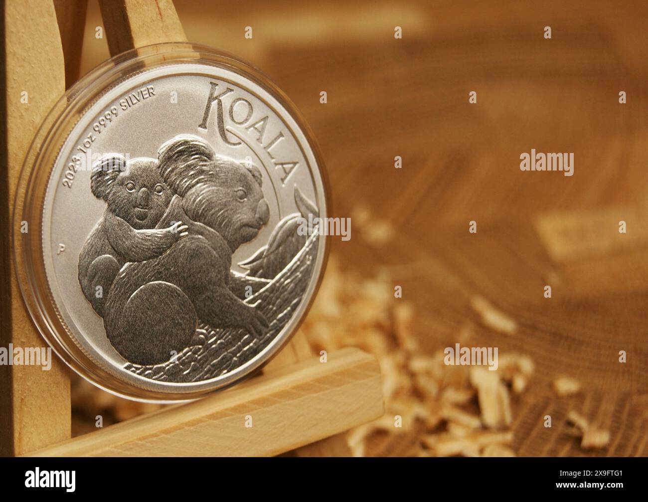1 dollar Koala 2023 Australian pure silver coin in capsule Stock Photo ...