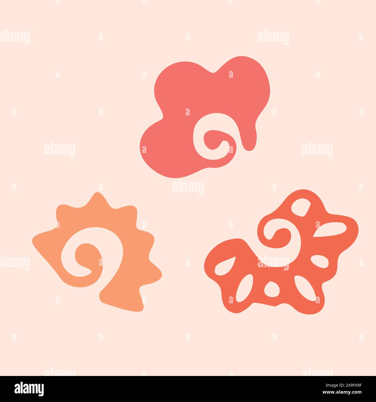 Peach fuzz botanical texture vector motif with color of the year two ...
