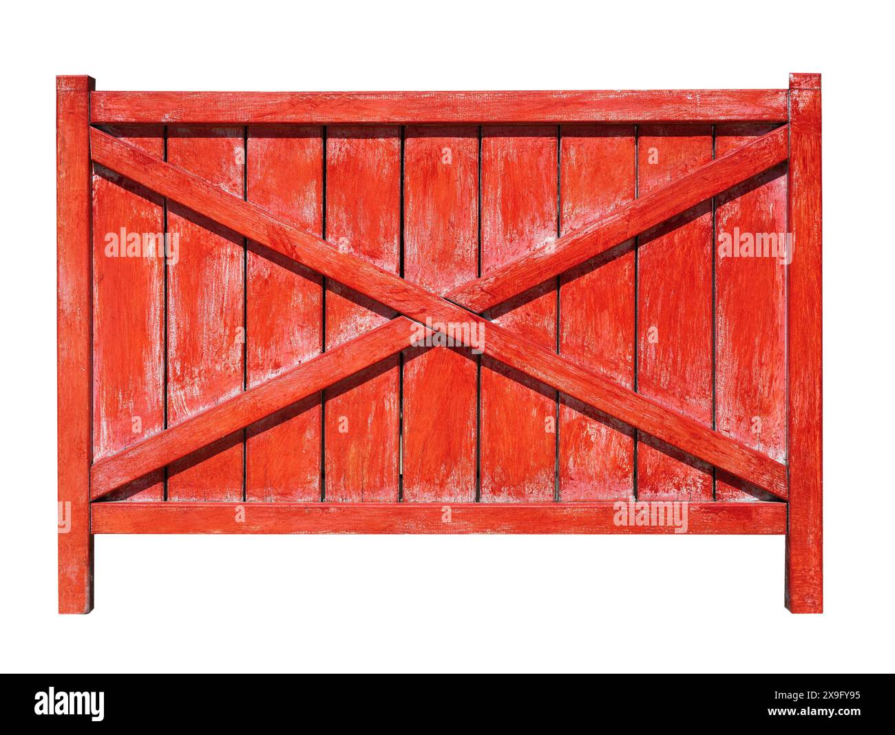 fragment of fence isolated on white background Stock Photo - Alamy