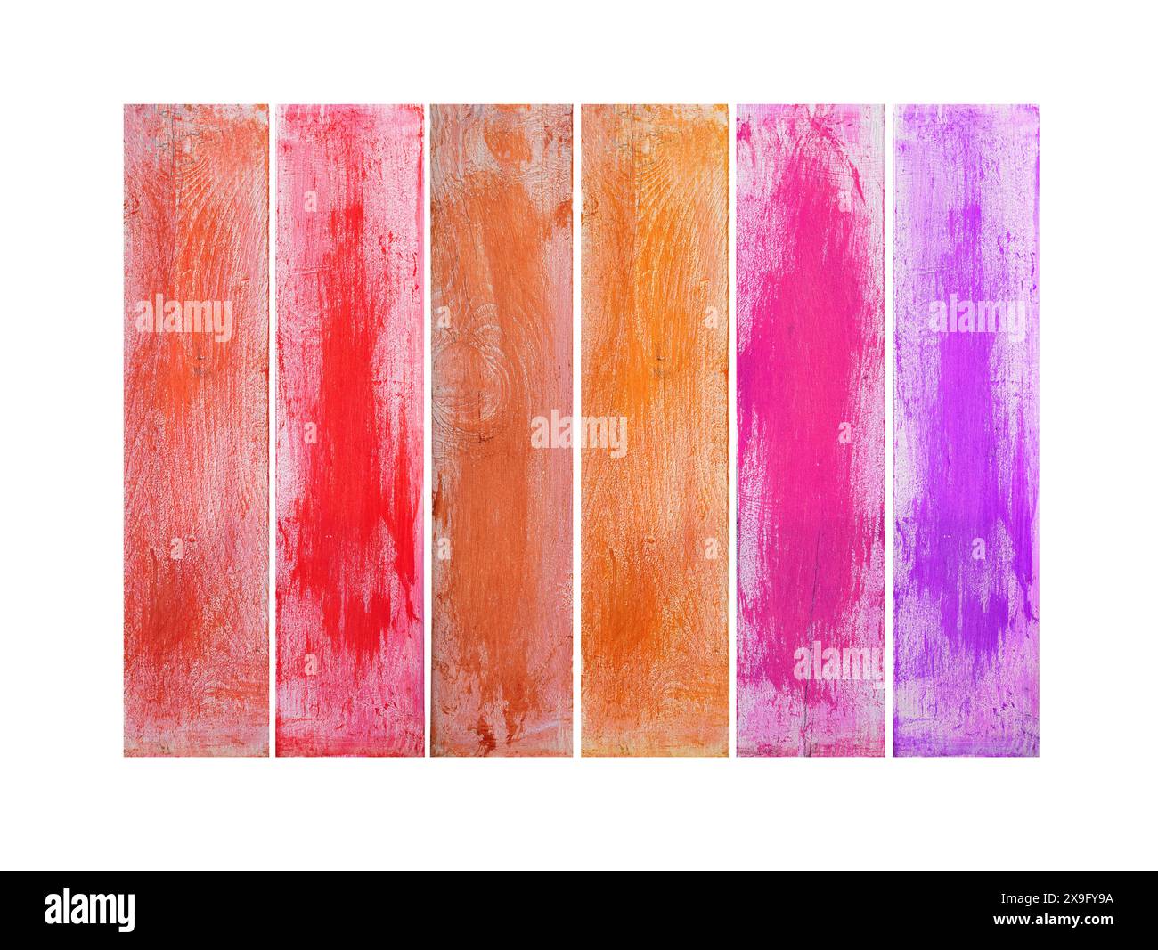 colored painted boards isolated on white background Stock Photo - Alamy