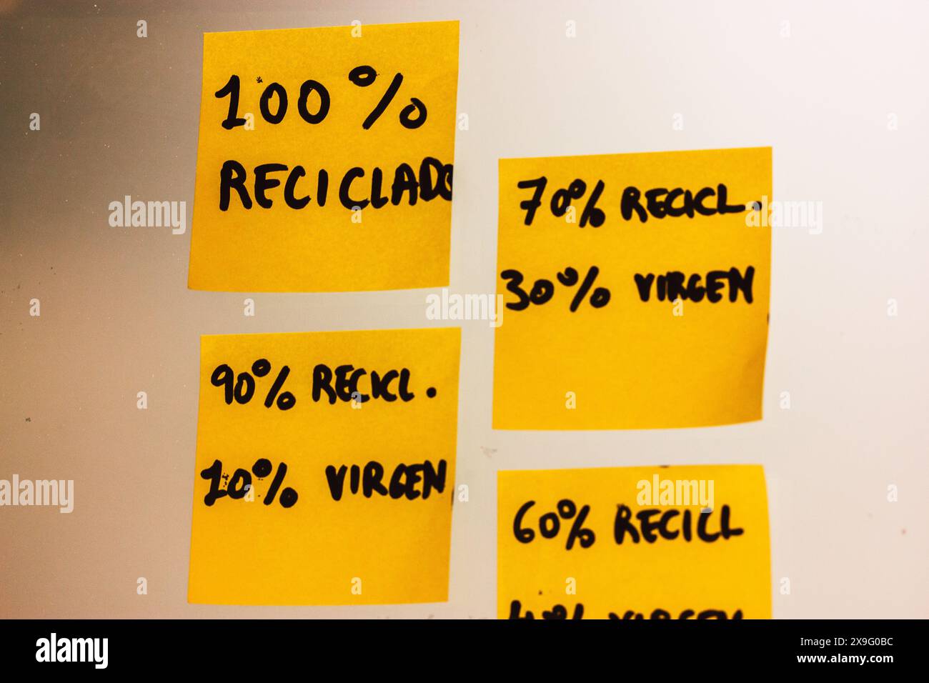 Madrid, Spain 1 May 2024 Plastic recycle formula drawn on a white board ...