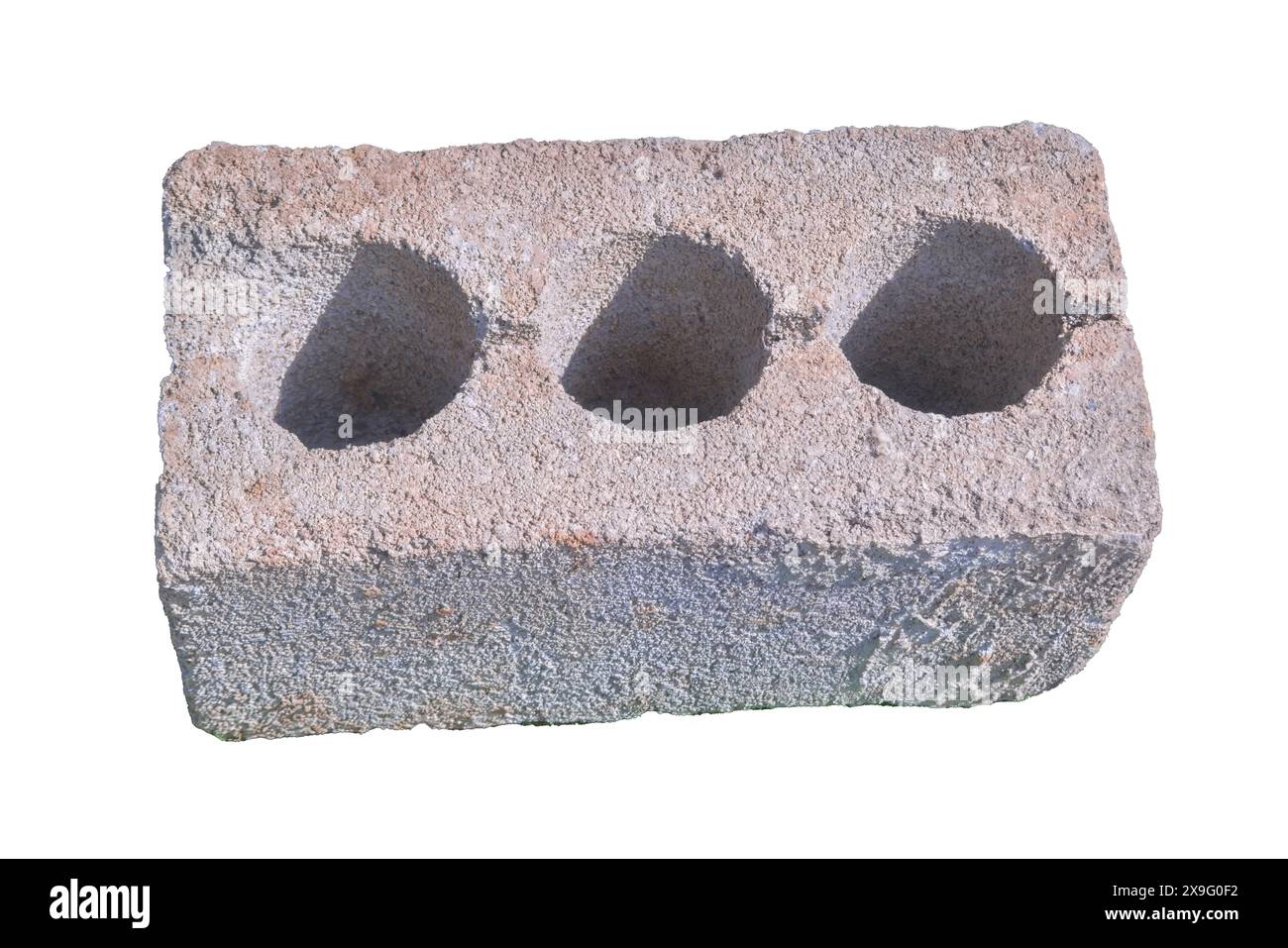Hollow cinder block isolate on a white background close-up Stock Photo ...