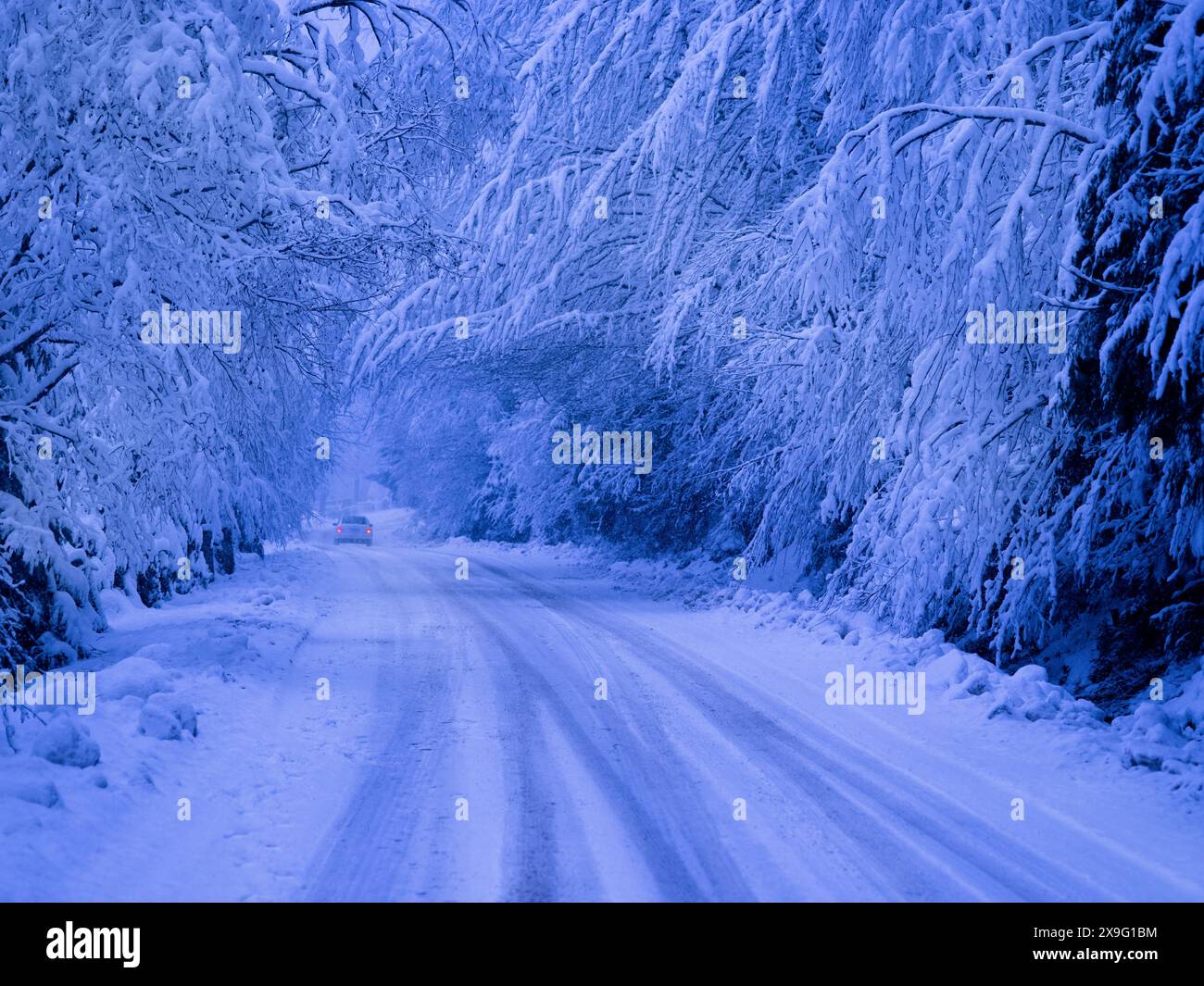 During heavy snow cars drive hi-res stock photography and images - Alamy