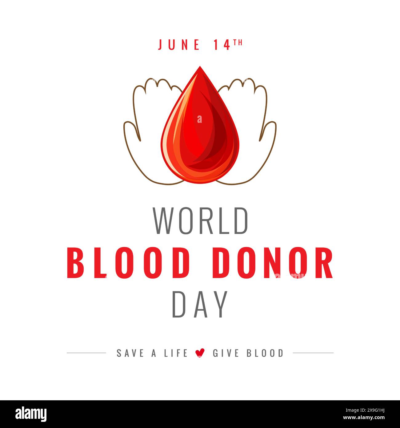 World Blood Donor Day advertising banner template. Social media poster ...