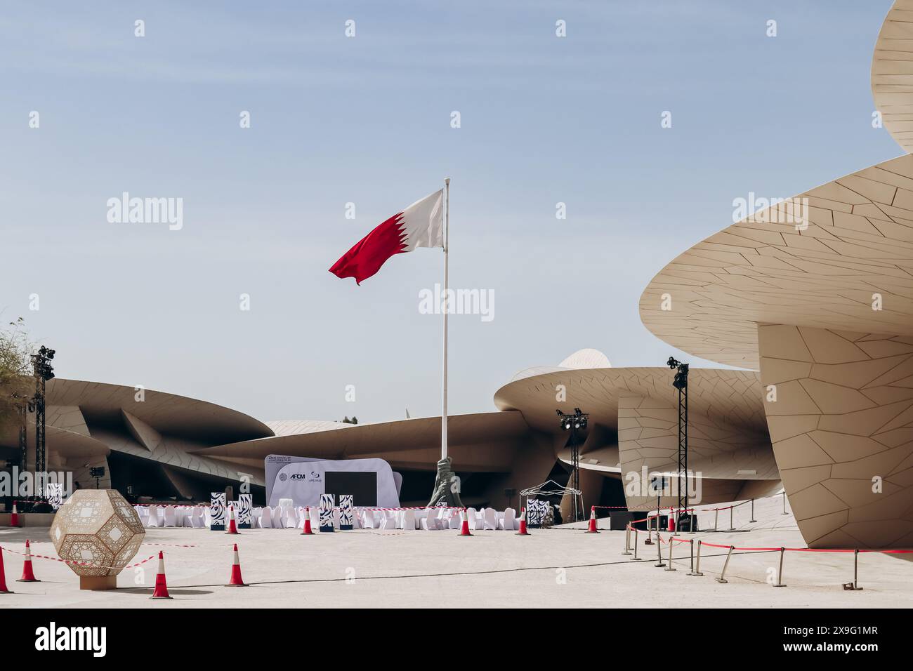Doha, Qatar - 29 April 2024: The National Museum of Qatar in Doha, and ...