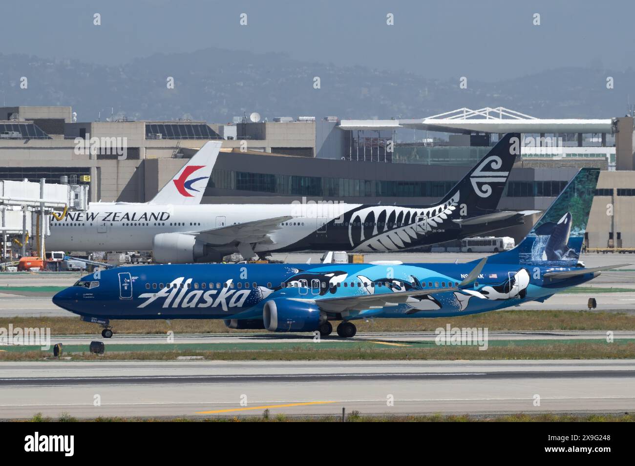 Alaska Airlines 'orca livery' Boeing 737 Max 9 with registration N932AK ...