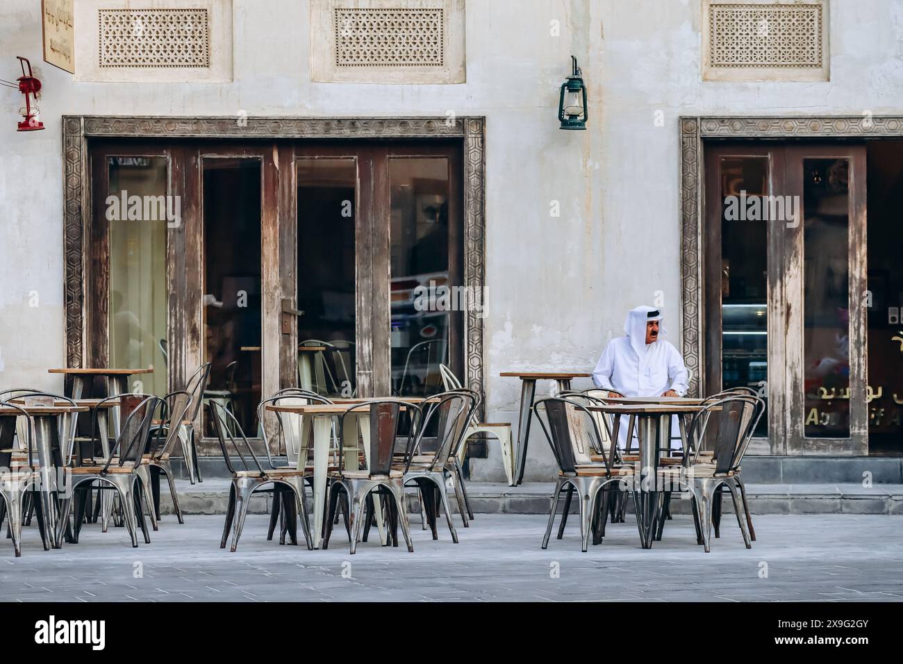 Doha, Qatar - 1 May 2024: Traditional Qatari man at Souq Waqif in Doha ...