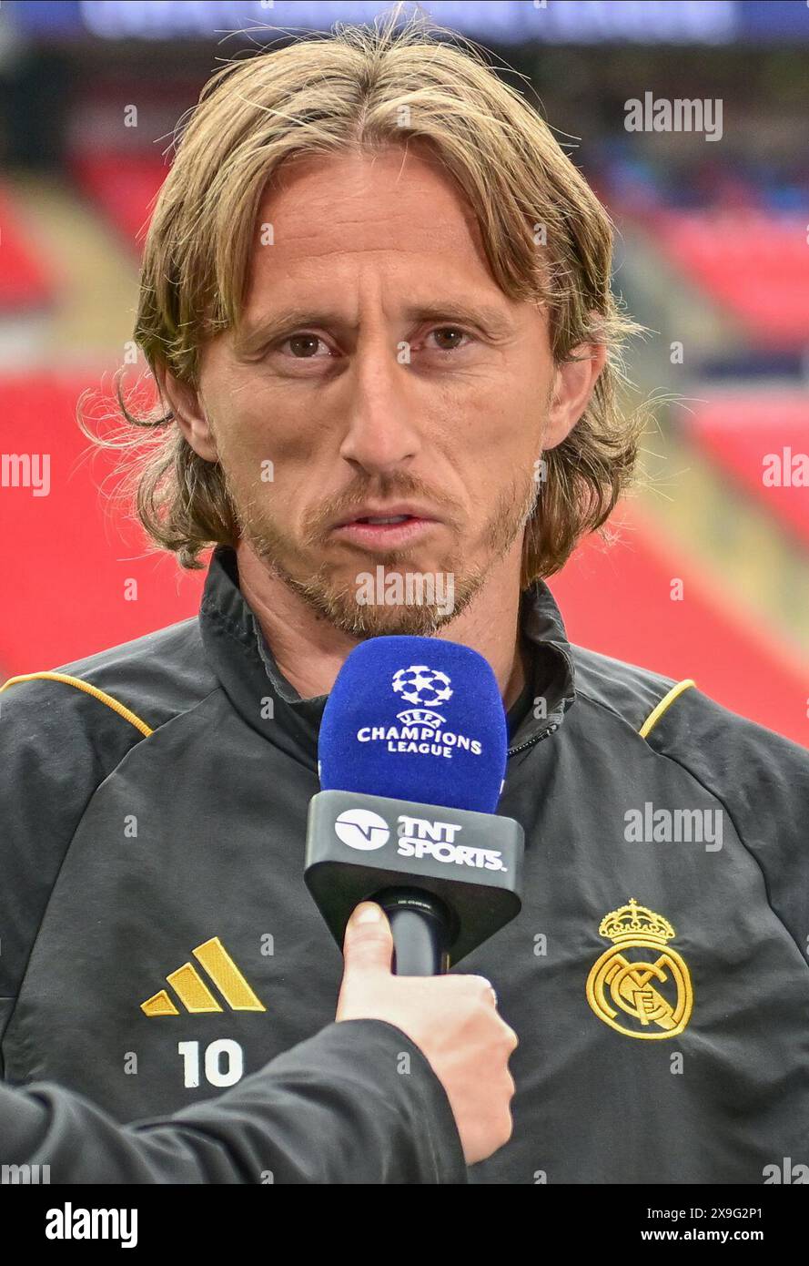 London, UK. 31st May, 2024. Luka Modric (10) of Real Madrid seen during ...