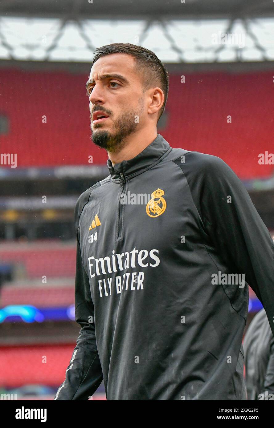 London, UK. 31st May, 2024. Joselu (14) of Real Madrid seen during the ...