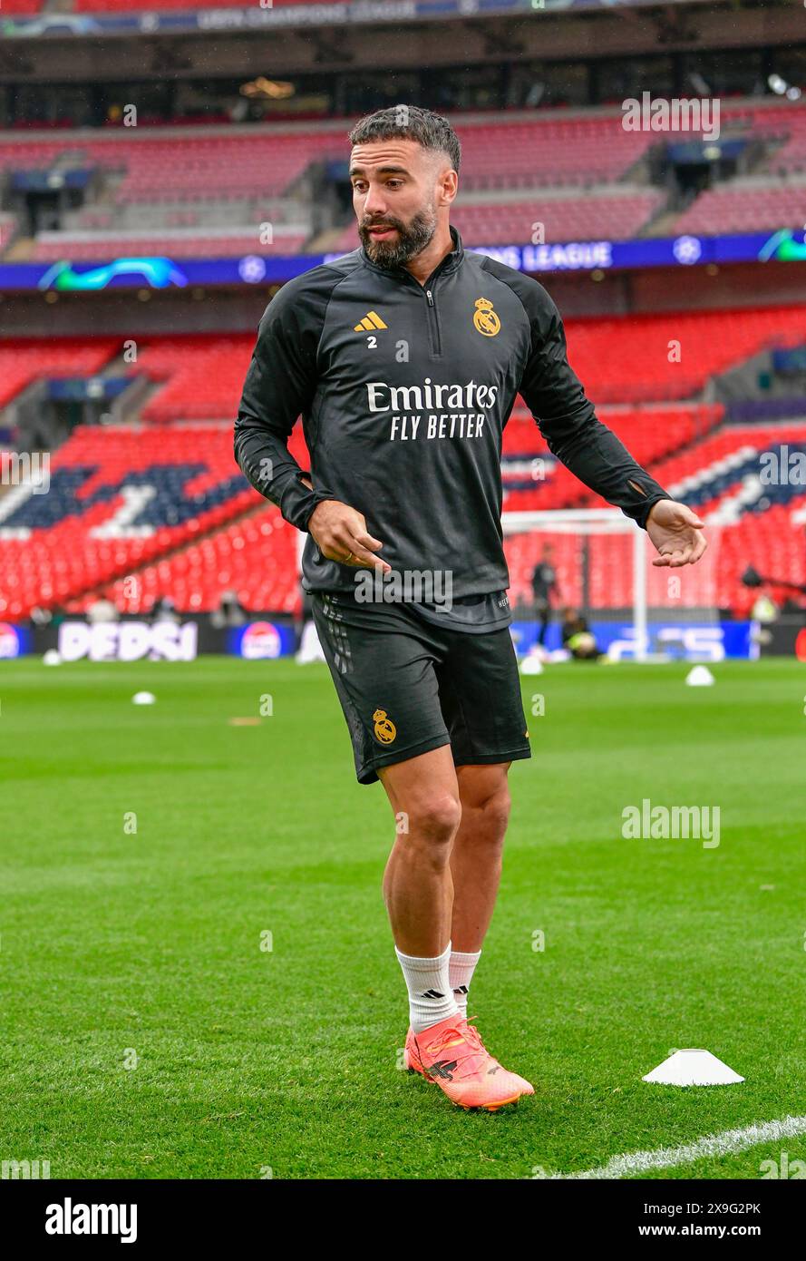 London, UK. 31st May, 2024. Dani Carvajal (2) of Real Madrid seen ...