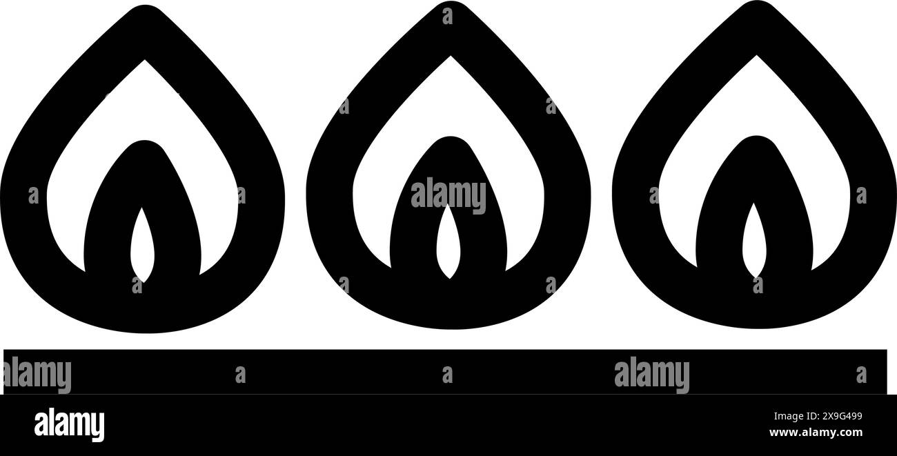 Gas stove burner icon vector illustration isolated on white Stock ...