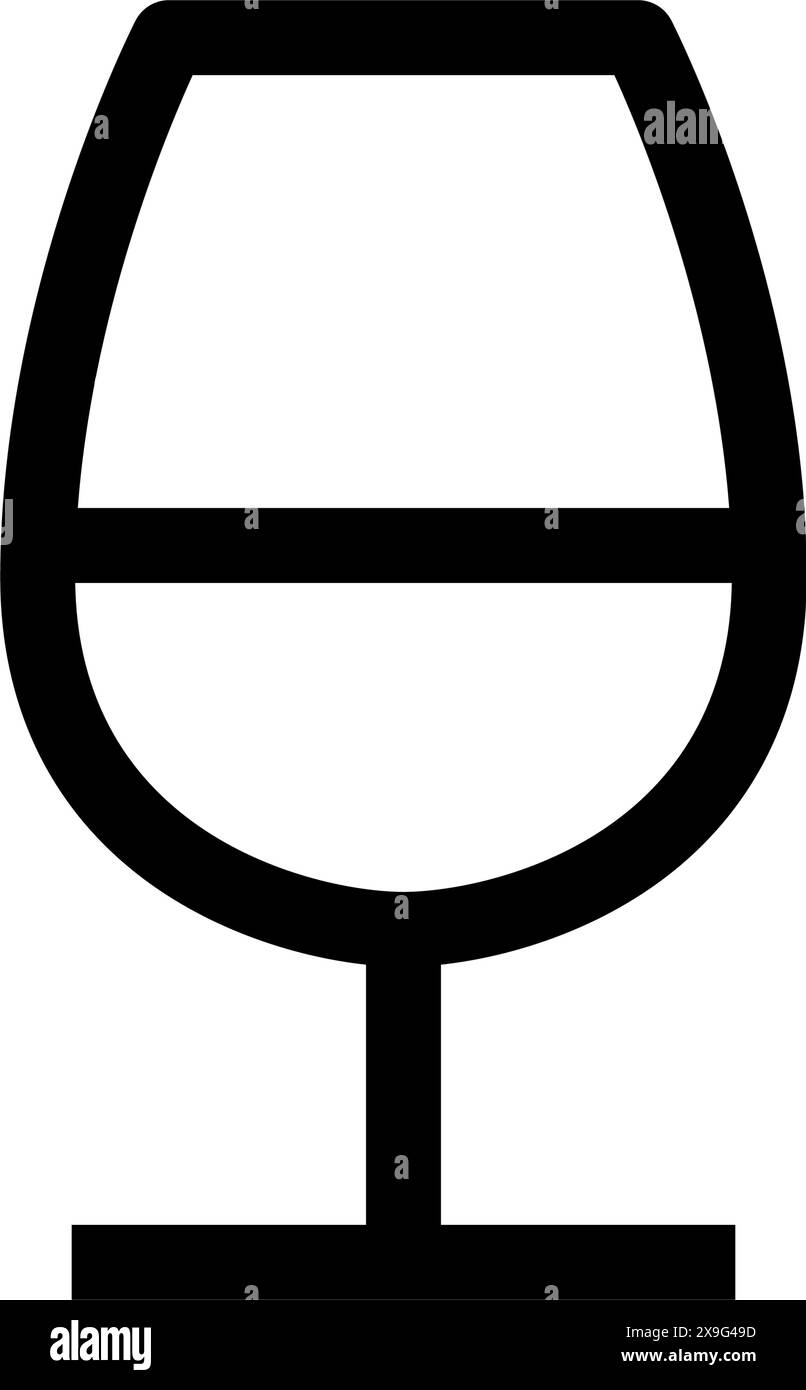 Wine glass outline icon vector illustration Stock Vector Image & Art ...