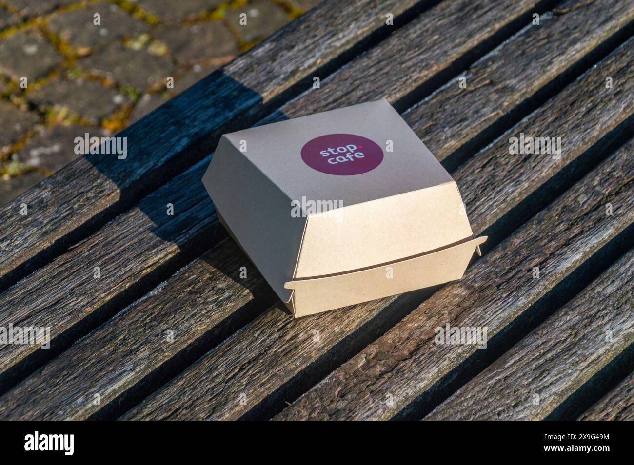Bernau bei Berlin, Germany - April 21, 2024: Orlen stop cafe box for ...
