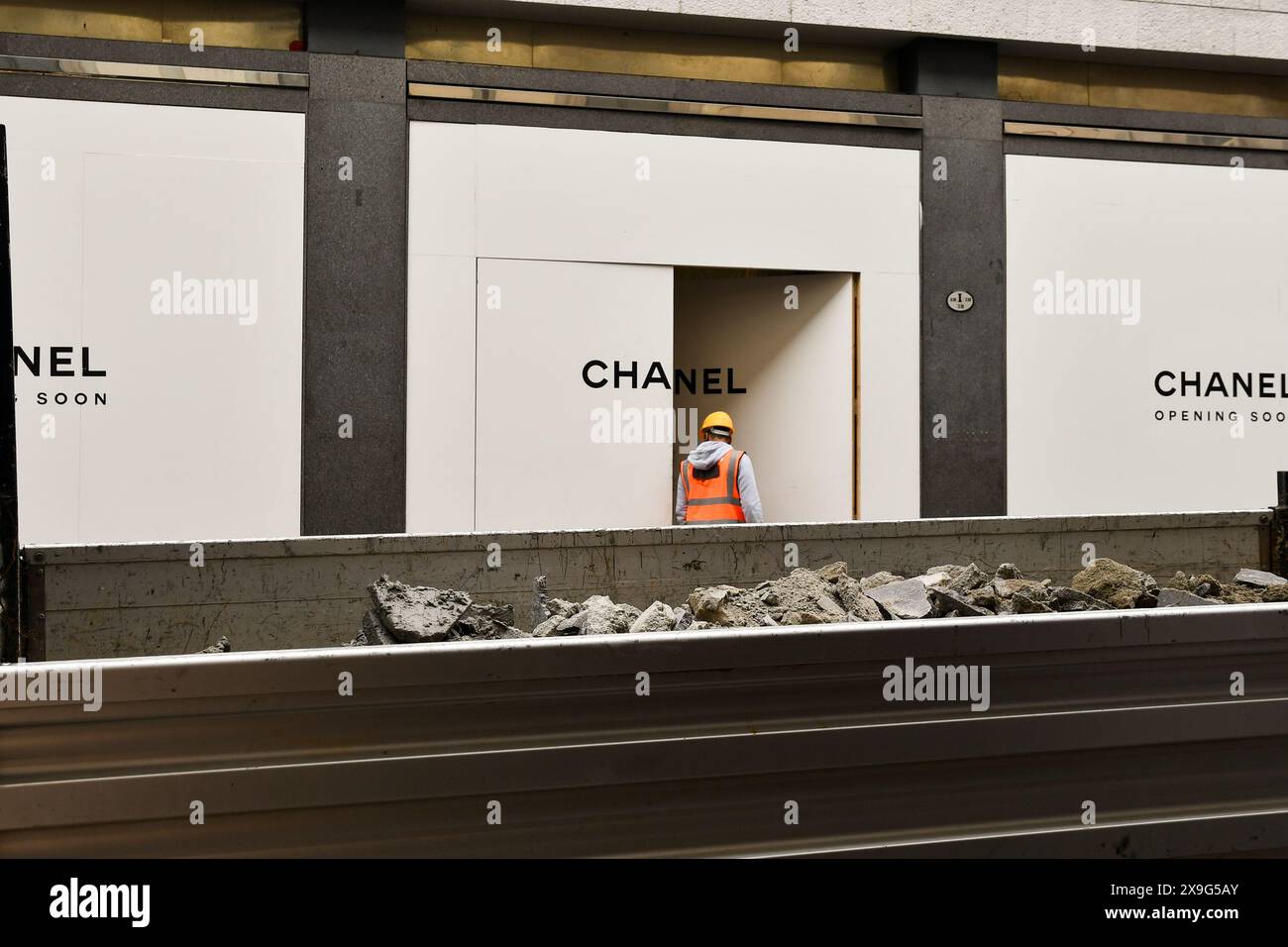 Exterior of the high fashion store Chanel in Via Montenapoleone under ...