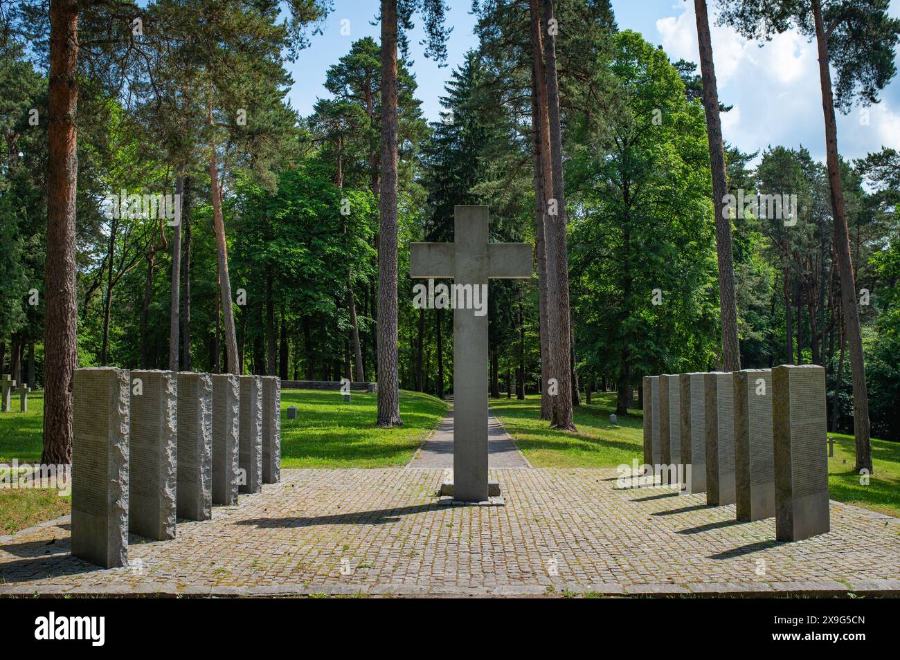 Vingis park cemetery for soldiers who died during ww1 and ww2. Germans ...