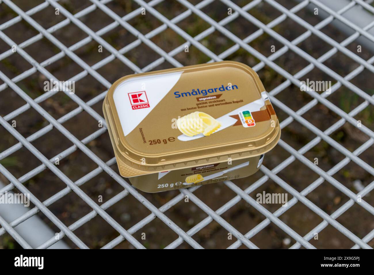 Hanover, Germany - April 28, 2024: Kaufland Smalgarden butter Stock ...
