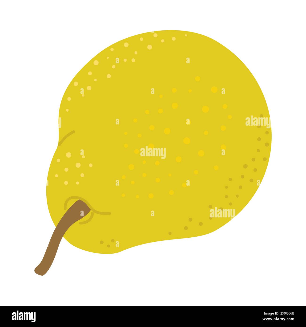 Ripe juicy pear cartoon style. Modern flat illustration juicy pear ...