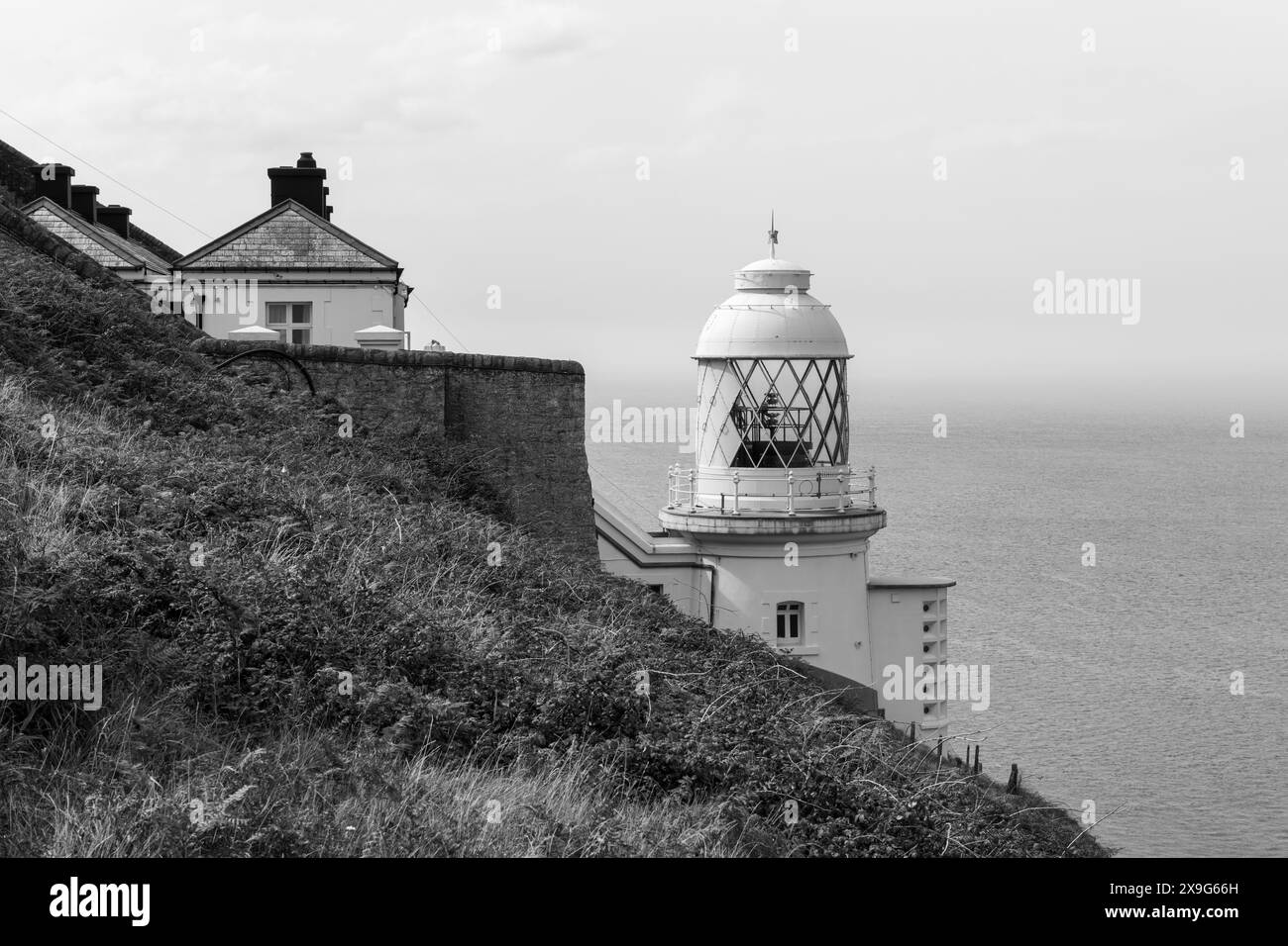 Photo of the Foreland lighthouse at Foreland Point on the north Devon ...