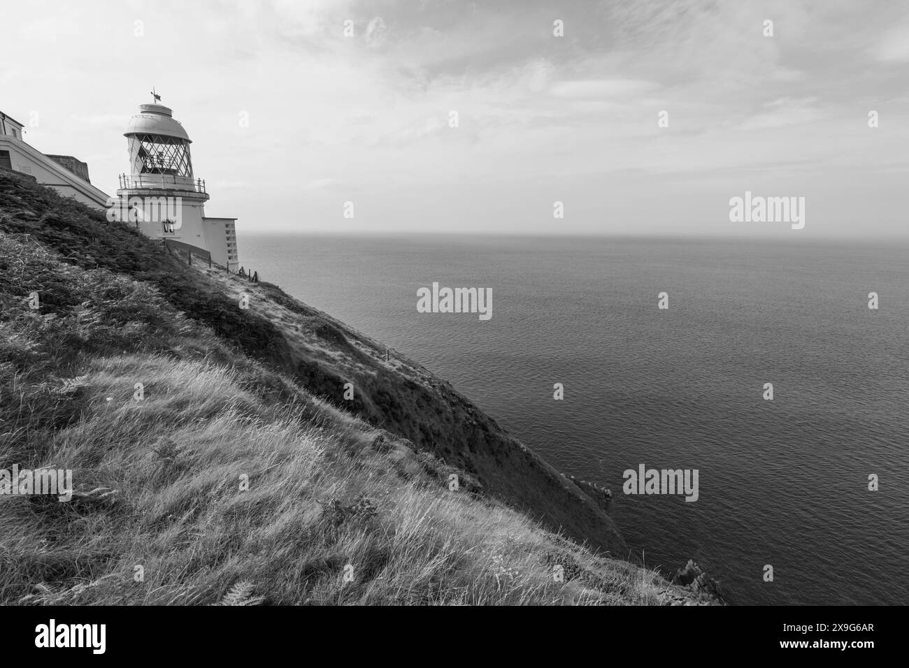 Photo of the Foreland lighthouse at Foreland Point on the north Devon ...
