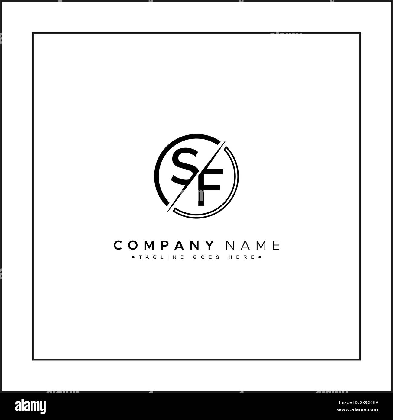 Vector Template for Initial Letter SF Logo - Elegant Monogram Logo for Alphabet S and F Stock ...