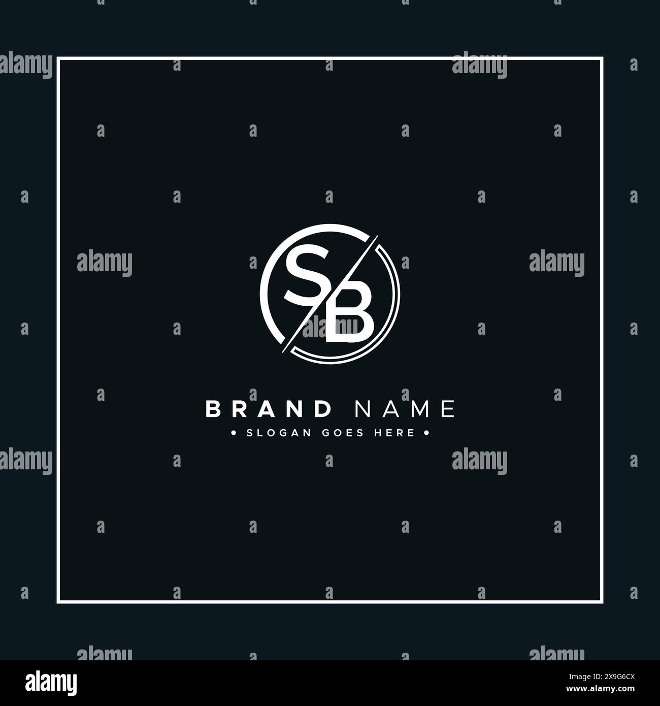 Abstract Letter SB Logo - Initial Monogram Template for Alphabet S and B Stock Vector Image ...