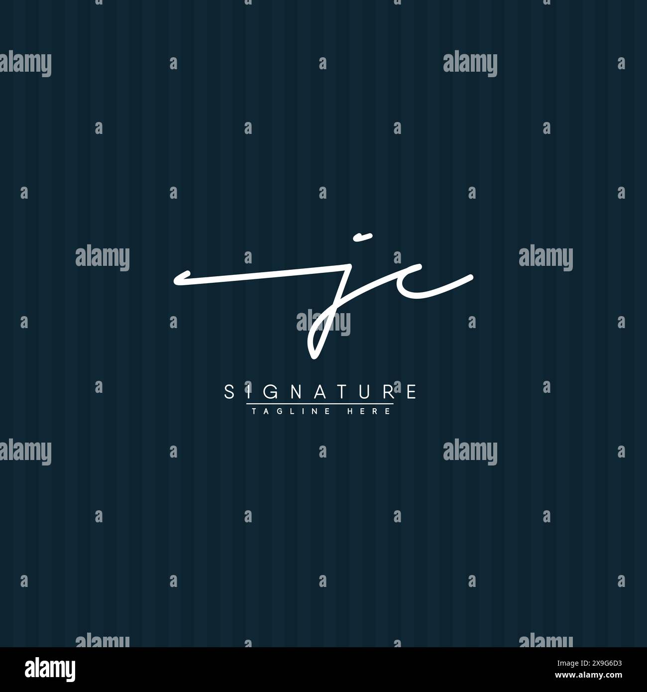 Handwritten Signature logo for Initial Letter JC - Vector Logo Template ...