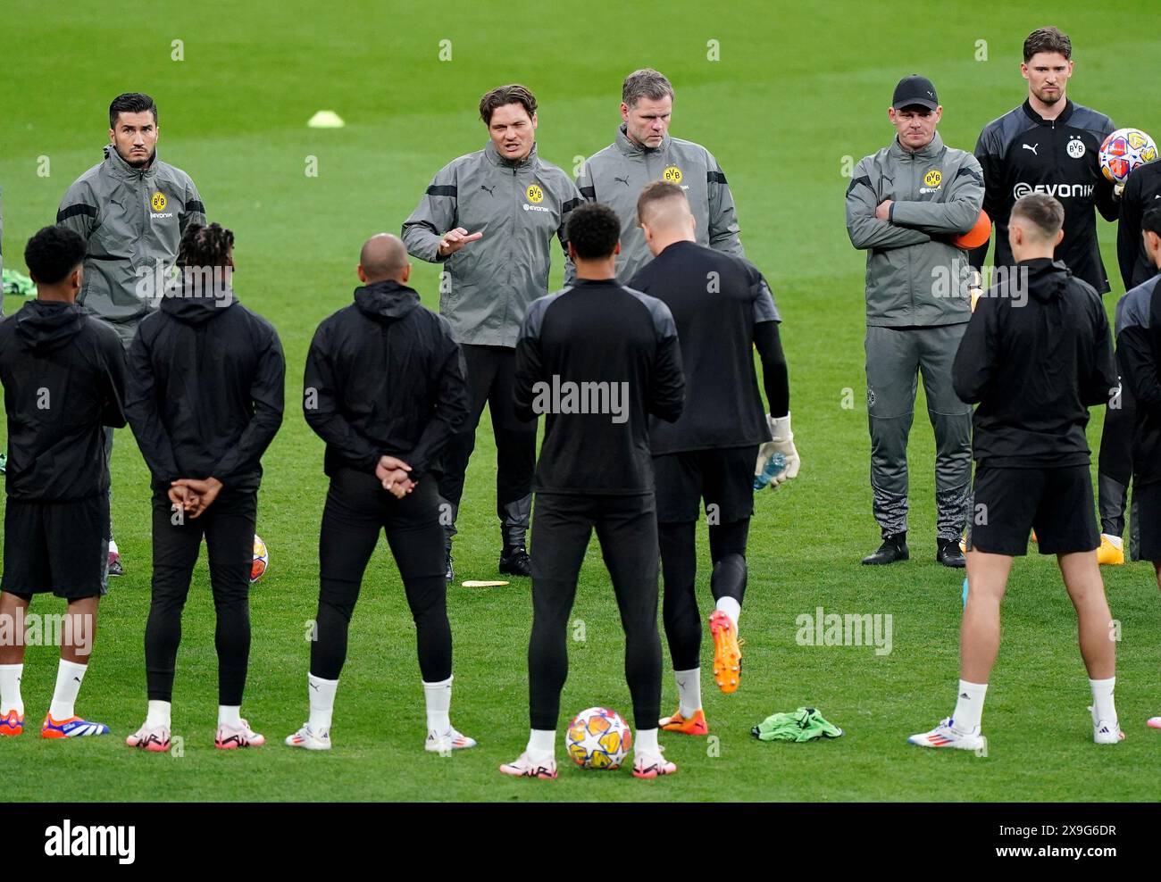 Borussia Dortmund manager Edin Terzic during a training session at ...