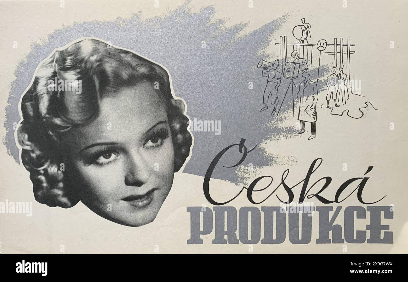 Czech Actress VERA FERBASOVA in Czech Film Productions from promotional brochure for films to be ...