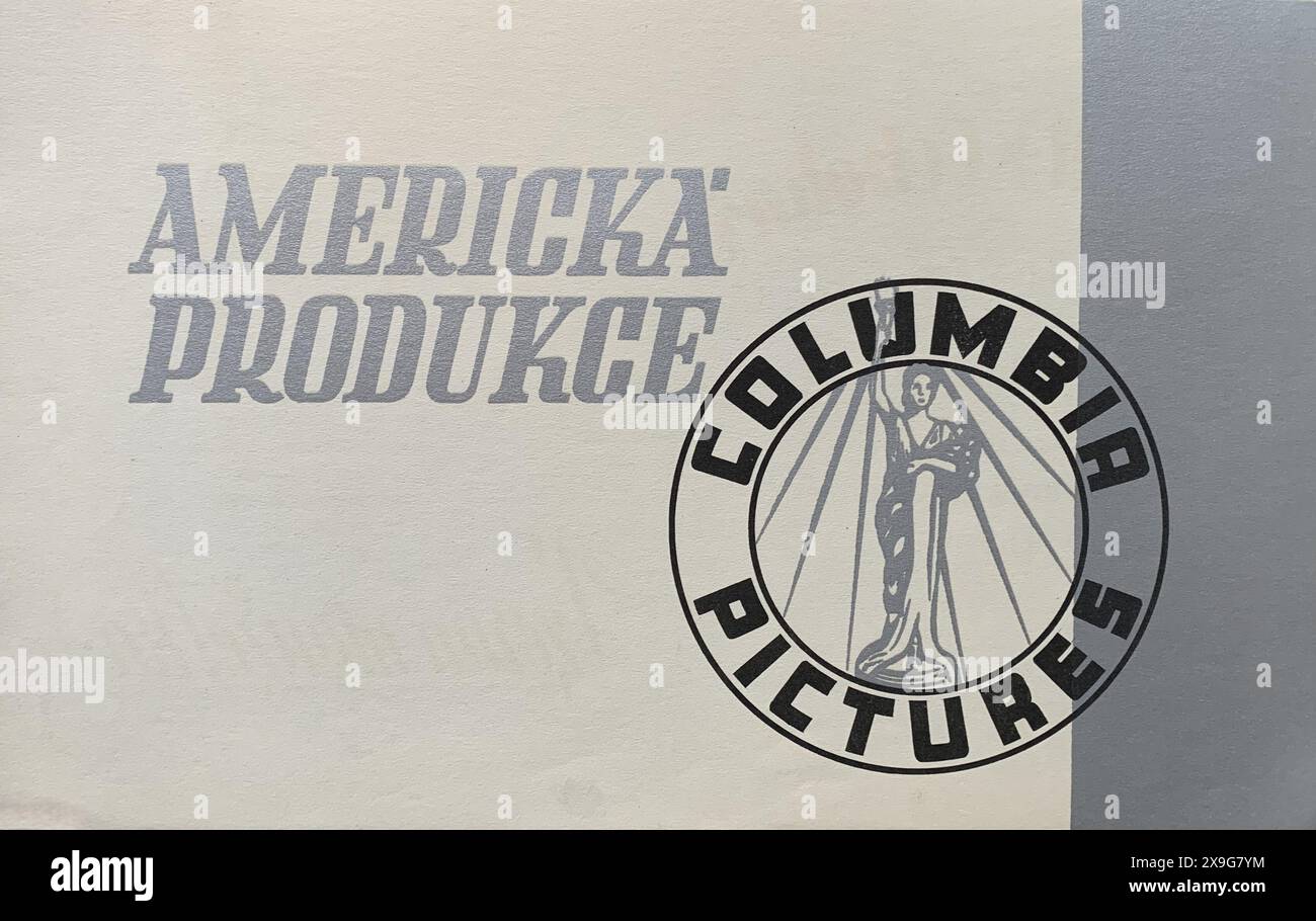COLUMBIA PICTURES Logo from page of Czech Promotional Brochure for ...