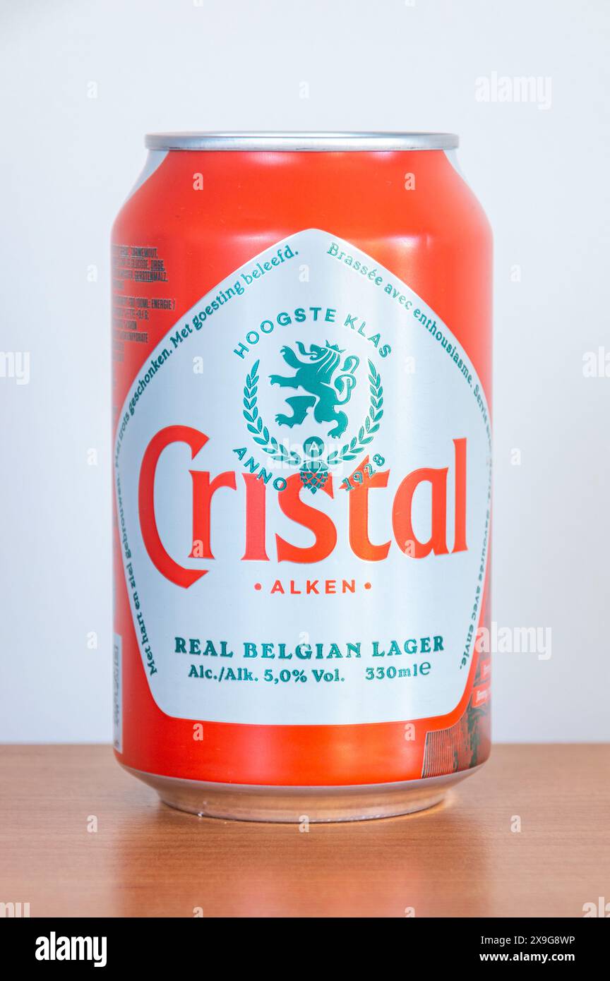 Pruszcz Gdanski, Poland - May 11, 2024: Can of Cristal Alken real ...