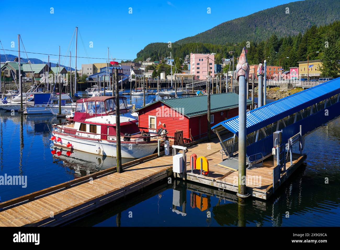 Fishing boats in the marina of Ketchikan in Alaska, USA Stock Photo - Alamy