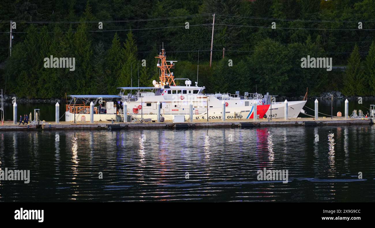 US Coast Guard vessel moored in Ketchikan, Alaska Stock Photo - Alamy