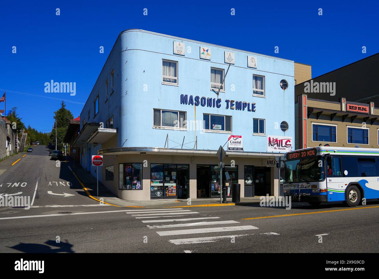 Masonic Temple on Front Street in Ketchikan, Alaska Stock Photo - Alamy