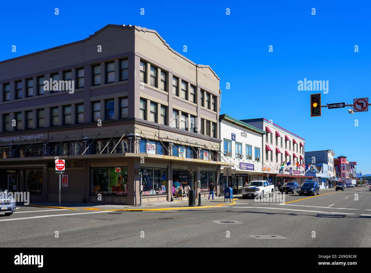 Front Street in Ketchikan, Alaska Stock Photo - Alamy