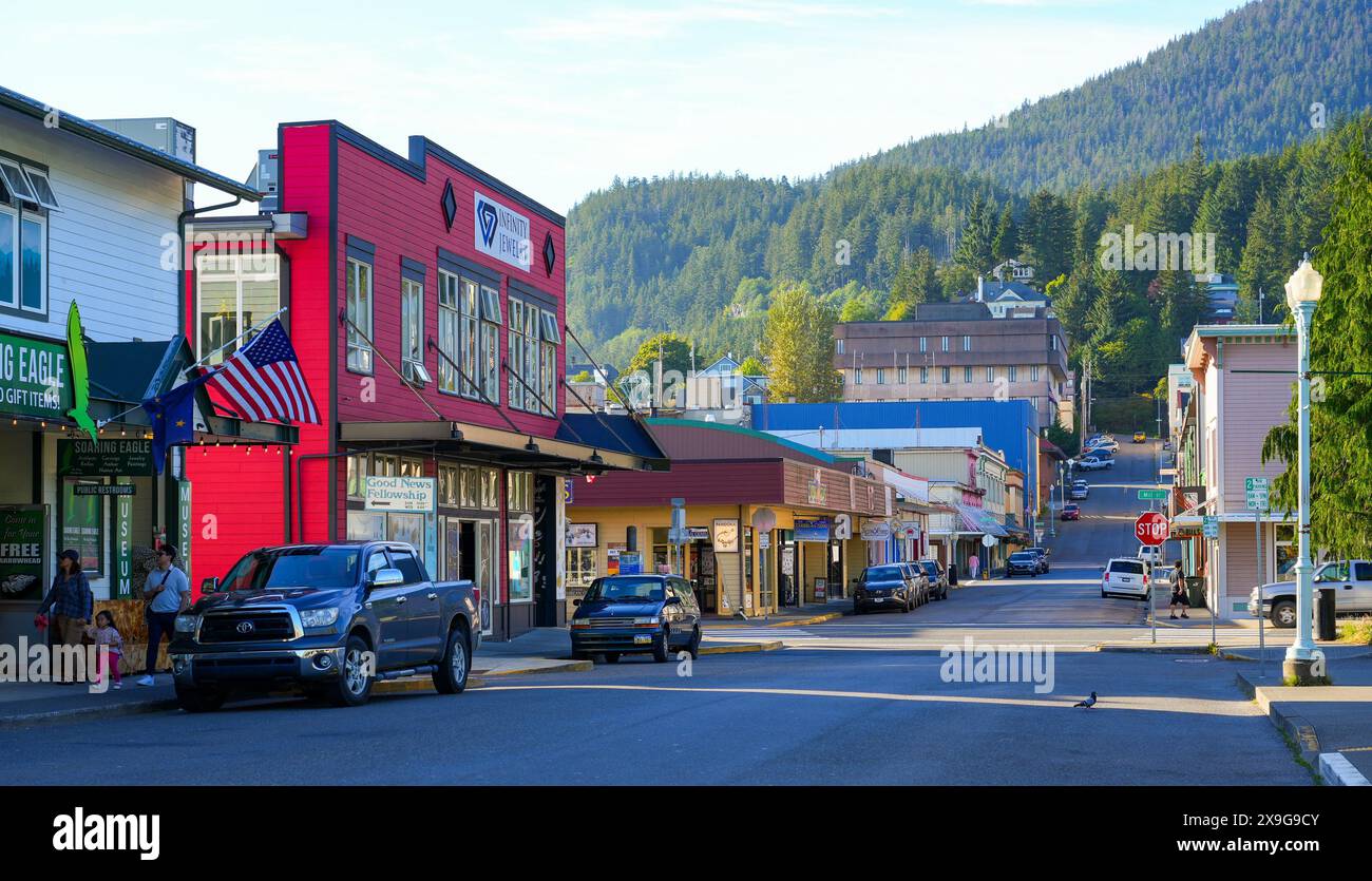 Main Street in Ketchikan, Alaska Stock Photo - Alamy