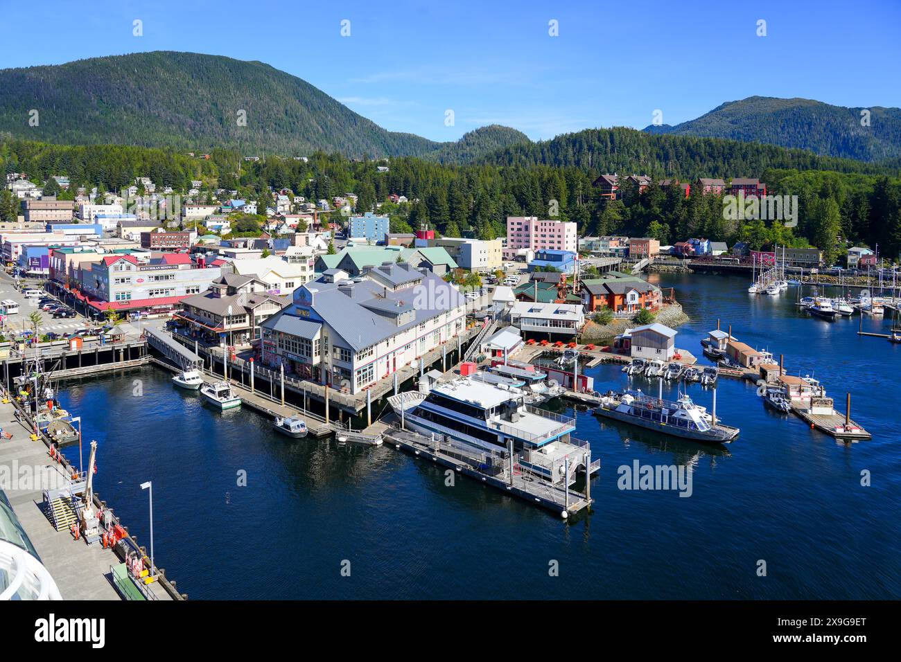Salmon Landing Market, a shopping center built on stilts located on the ...