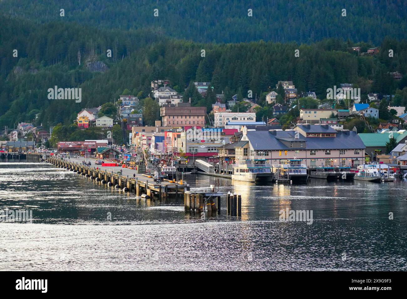 Salmon Landing Market, a shopping center built on stilts located on the ...