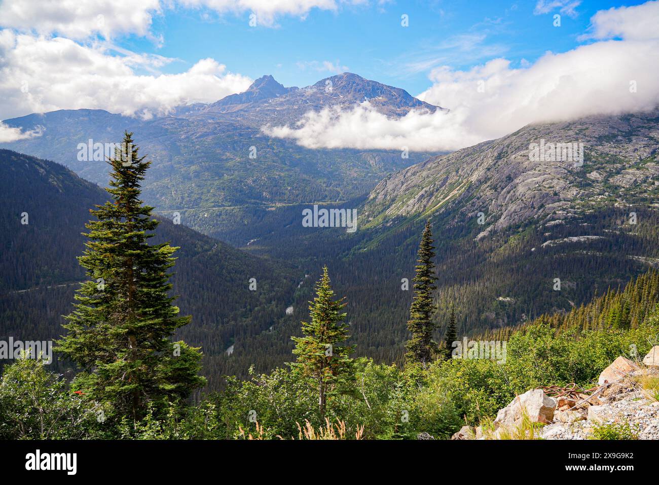 Mountains in the Chilkoot Trail National Historic Site in British ...