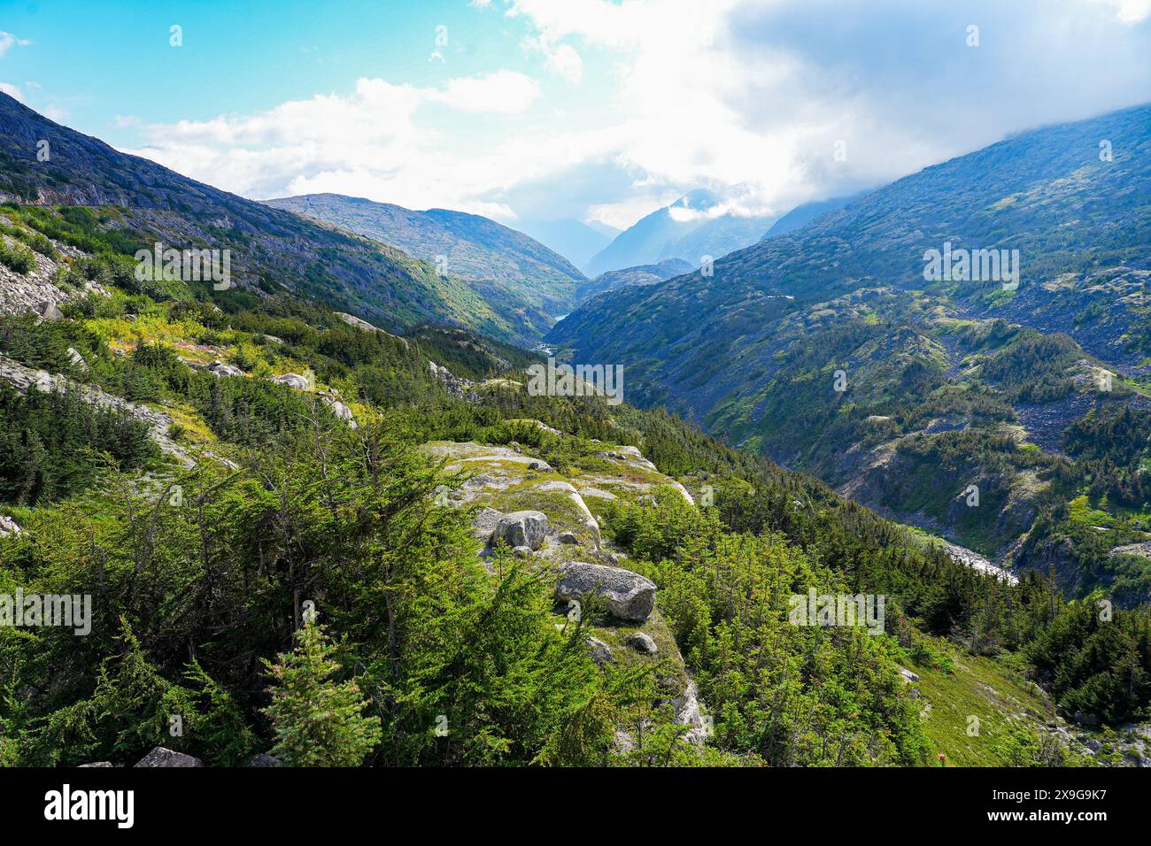 Mountains in the Chilkoot Trail National Historic Site in British ...