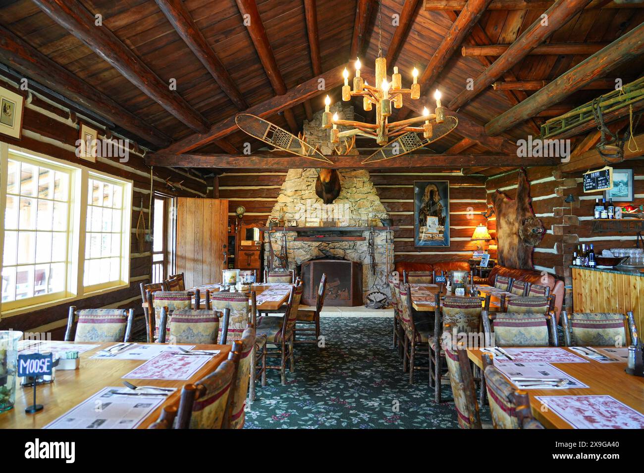 Restaurant in wooden house bear hi-res stock photography and images - Alamy